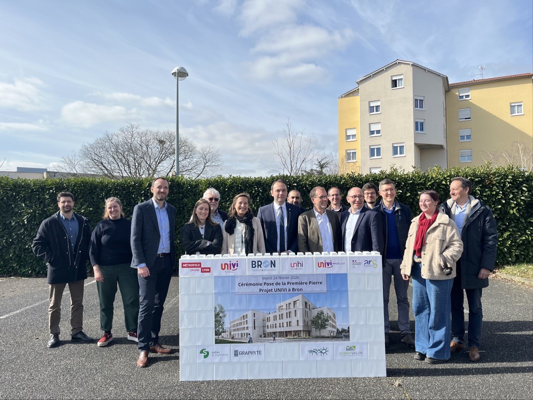 [Cérémonie] : Pose de la première pierre à Bron - UNIVI Groupe